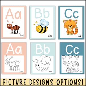 Pastel Classroom Alphabet Posters | Alphabet Display | Animal Alphabet ...