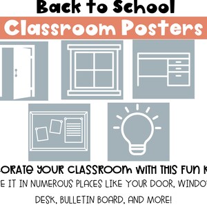 School Supplies Classroom Posters Easy and Modern Classroom - Etsy