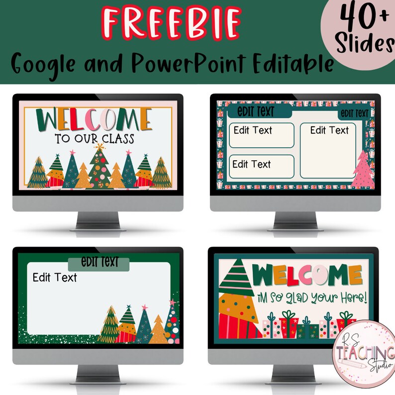 Merry Christmas Classroom Decor Bundle: Posters, Letters (digital ...