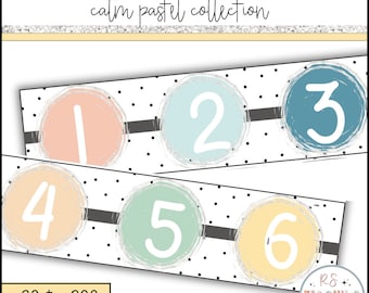 Pastel Classroom Number Line: -20 to 200 (digital Download) - Etsy