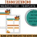 Thanksgiving Newsletter Templates, November Classroom Newsletter ...