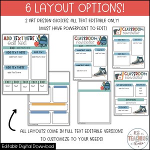 Back to School Newsletters, Classroom Newsletter Templates, School ...