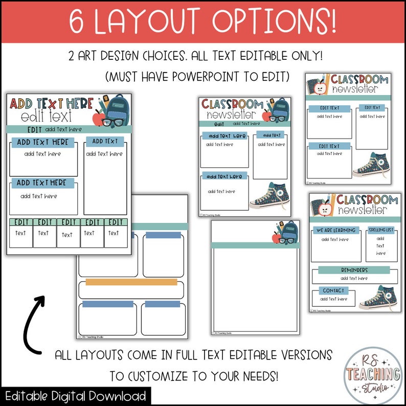 Back to School Newsletter Templates: Editable Classroom Newsletter ...