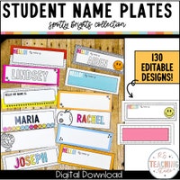 Neutral Student Desk Name Plates: Editable Classroom Decor (digital ...