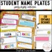 Bright Classroom Desk Name Plates: Editable Student Name Tags (digital ...