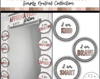 Classroom Affirmation Station: Modern Farmhouse Decor (digital Download ...
