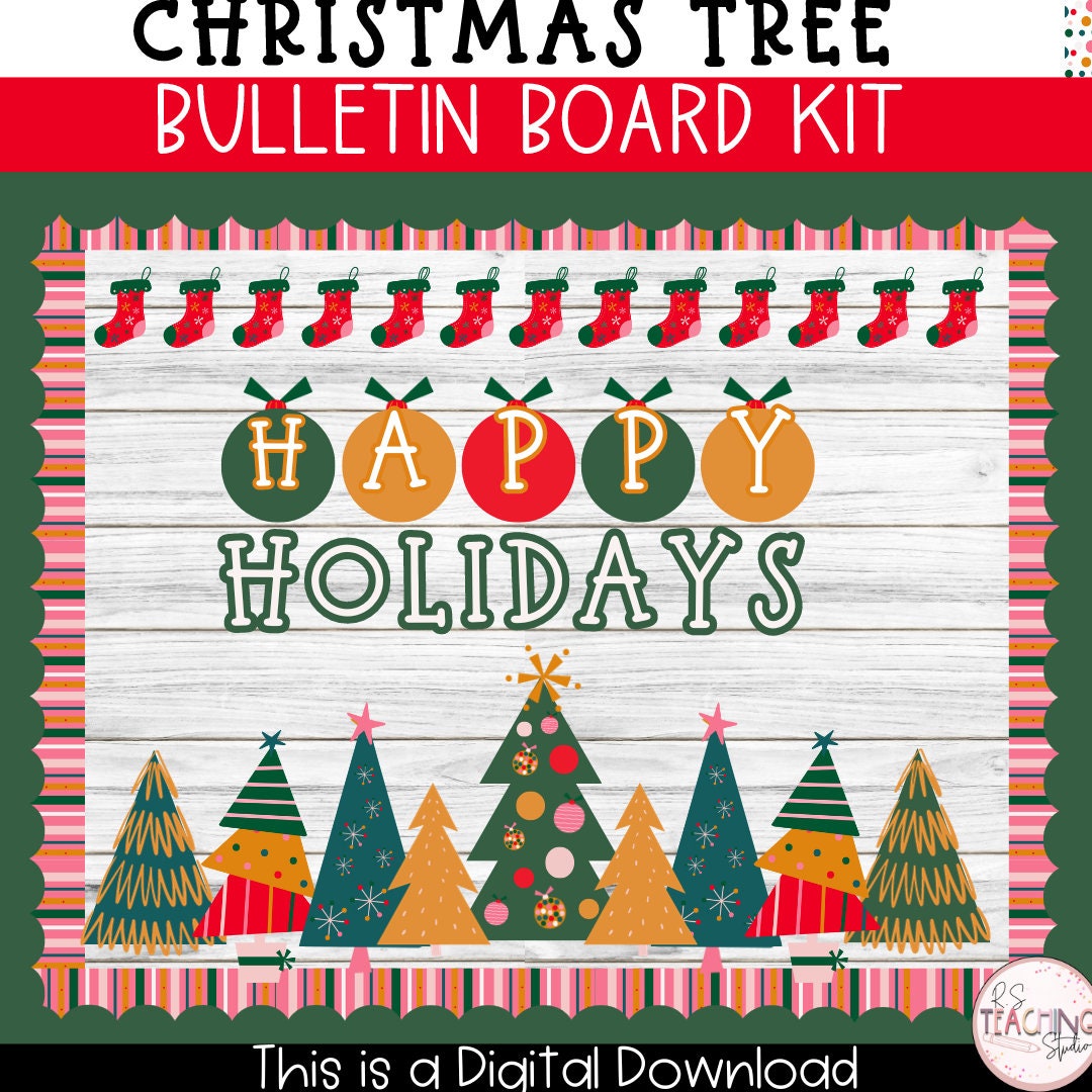 Christmas Bulletin Board Kit: Classroom Holiday Decor (digital Download ...