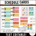 Bright Classroom Schedule Editable Classroom Schedule Colorful ...