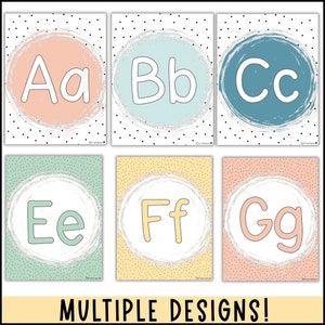 Pastel Classroom Alphabet Posters | Alphabet Display | Animal Alphabet ...