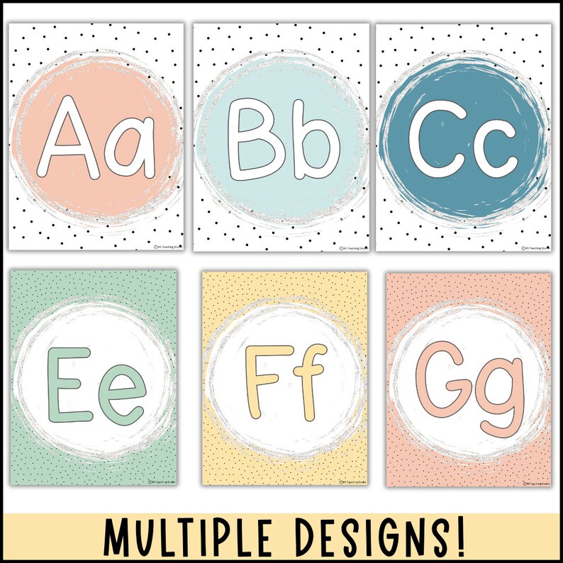 Pastel Classroom Alphabet Posters Alphabet Display Animal Alphabet ...