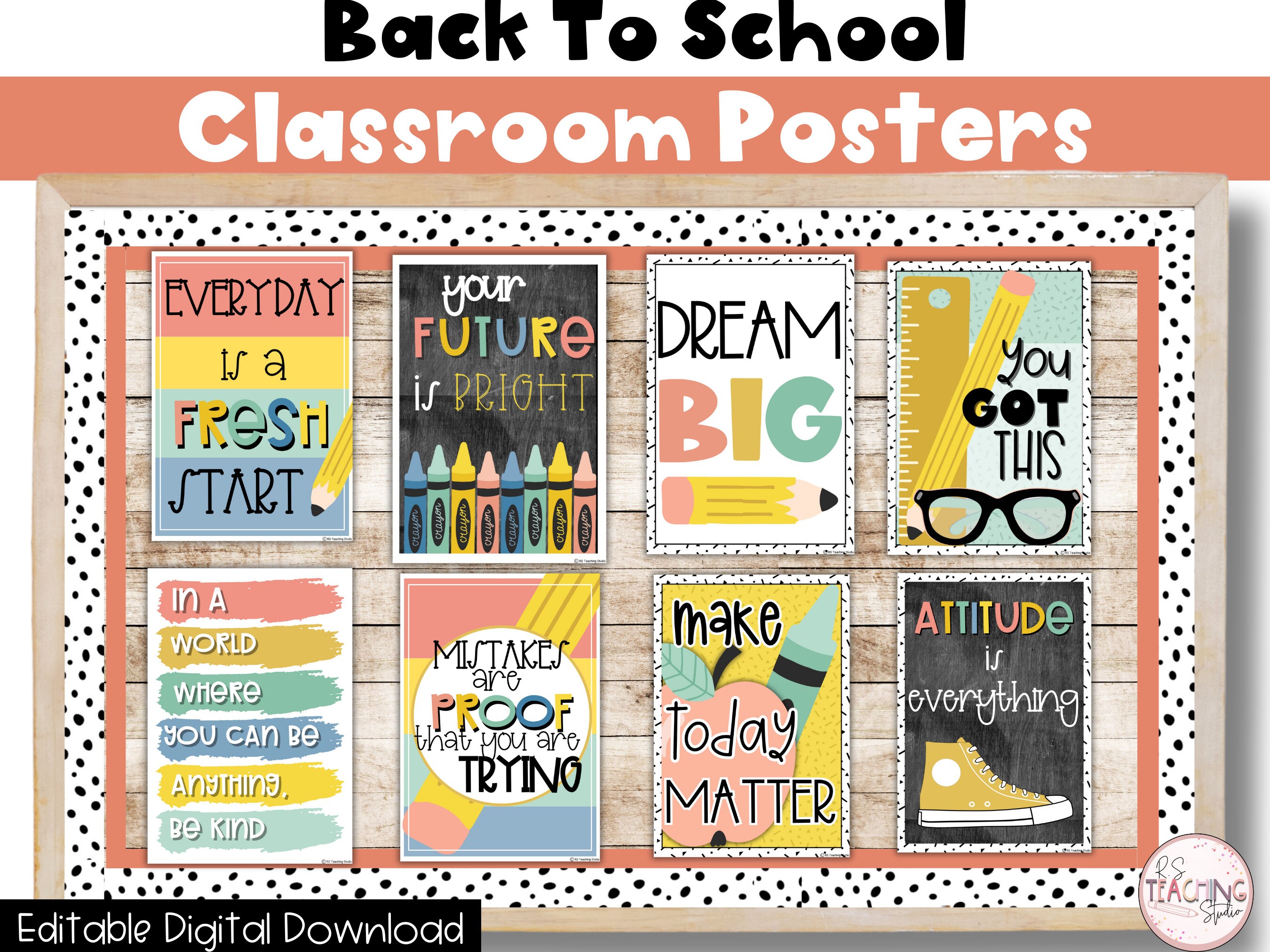 School Supplies Classroom Posters Easy and Modern Classroom - Etsy