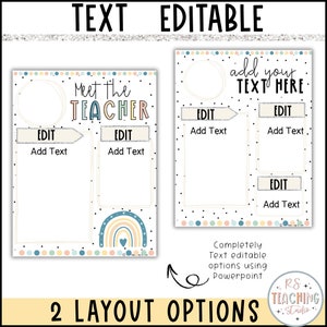 Editable Meet the Teacher Template | Pastel Classroom Decor | Meet the ...