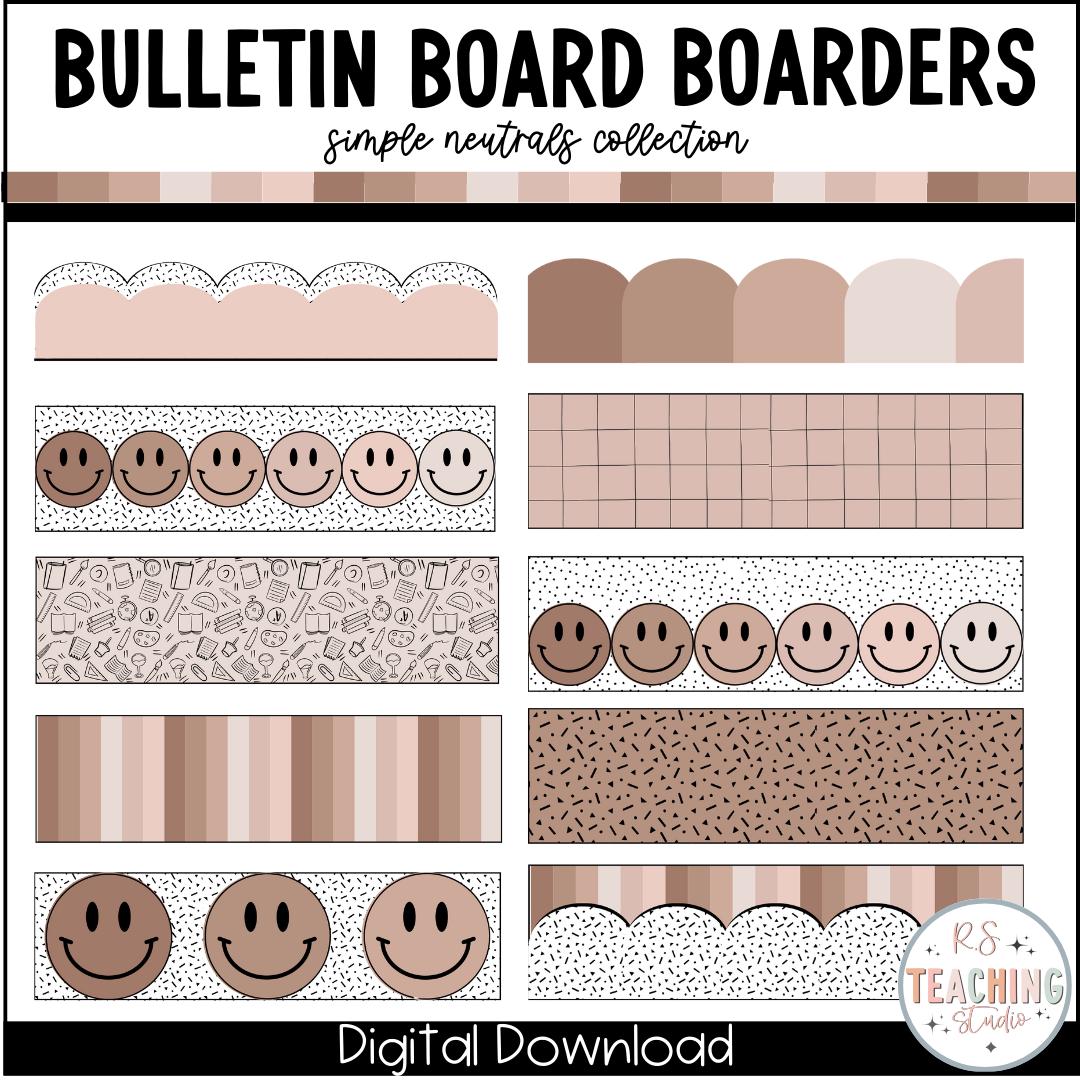Printable Neutral Bulletin Board Borders | Bulletin Board Display ...