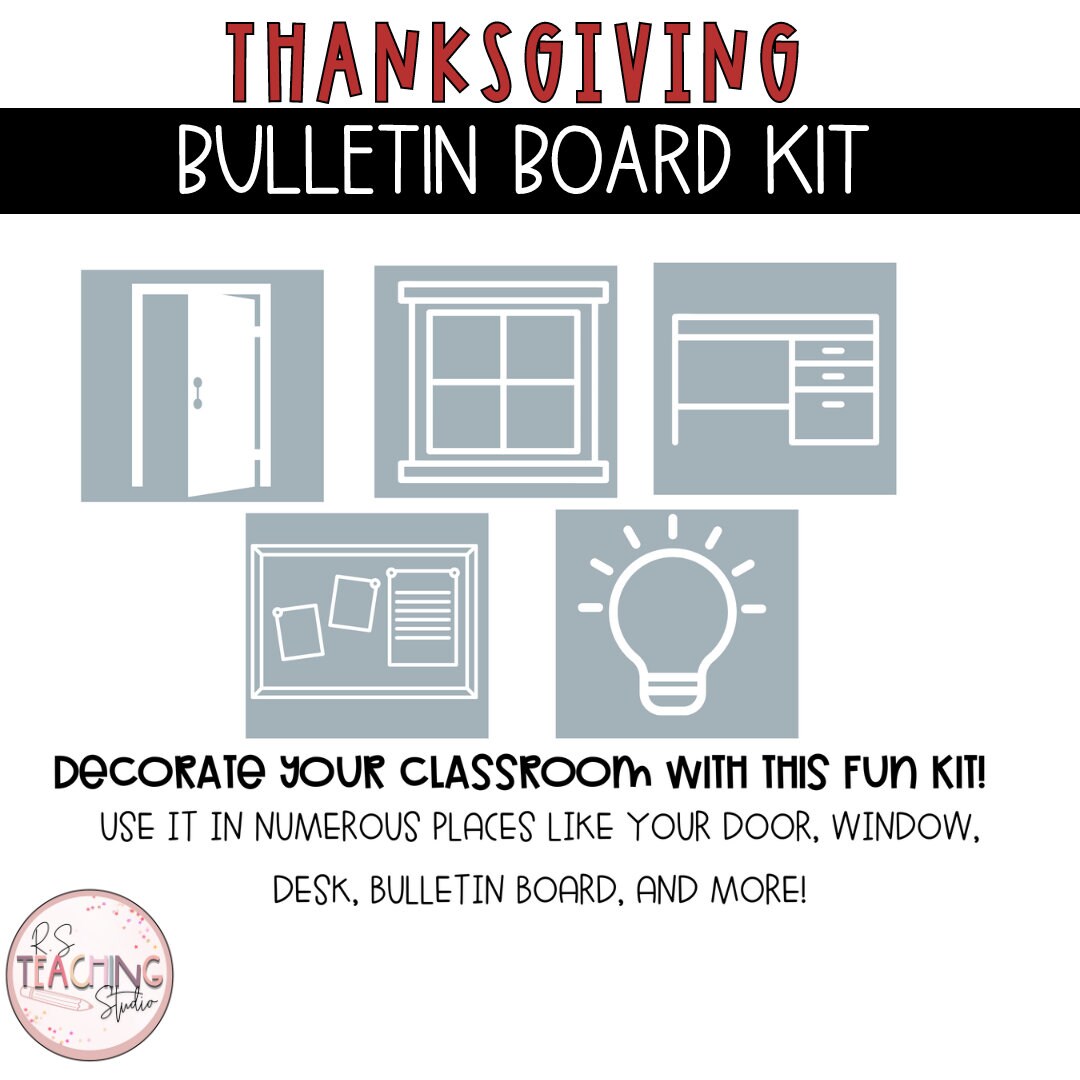 Thanksgiving Plaid Bulletin Board Kit, Easy Holiday Classroom ...