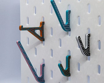 5x Pegboard Hook Kit IKEA Skadis Dual Colour Hex Honeycomb Crafts Office - Etsy