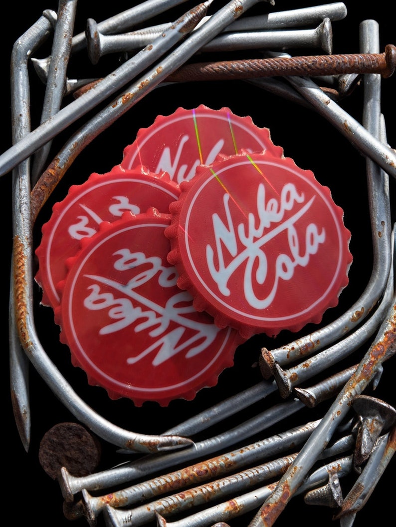 Nuka Cola Bottle Cap Coasters FREE GIFT Fallout Gift Box Place Matts ...