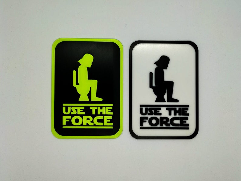 Star Wars Bathroom Sign, Use the Force, Toilet WC Fan Art Wall Door - Etsy
