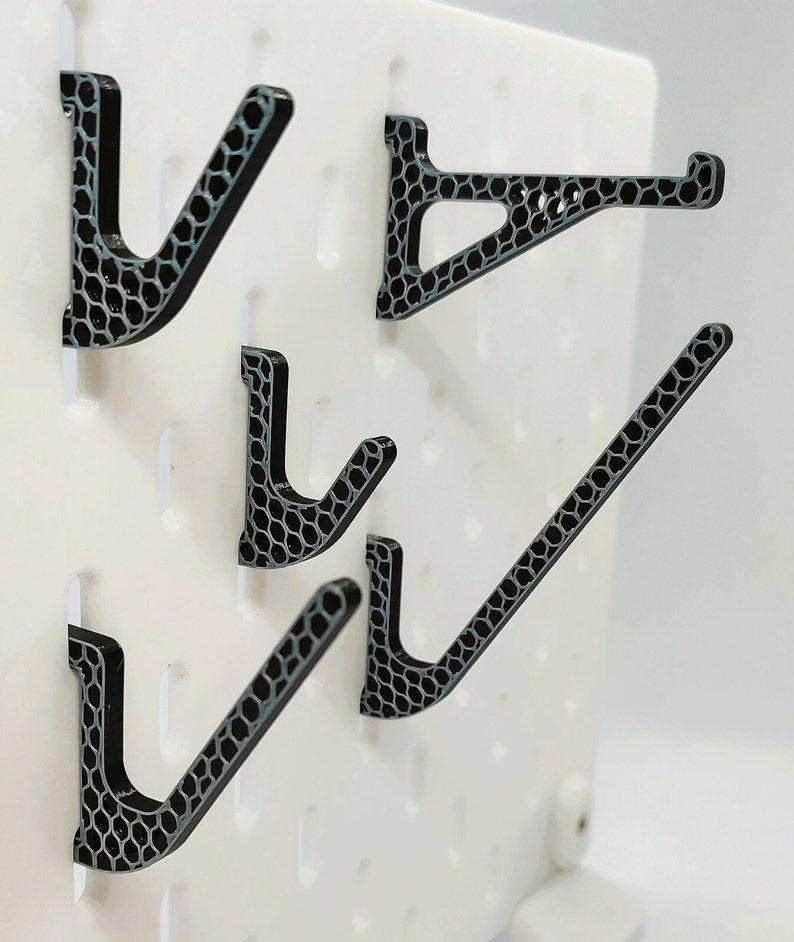 20x Pegboard Hook Kit IKEA Skadis Dual Colour Hex Honeycomb Crafts Office - Etsy