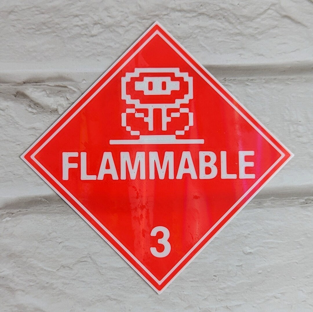 Mario Flammable Sign Fire Flower Funny Gaming Gift Retro Gamer Decor - Etsy