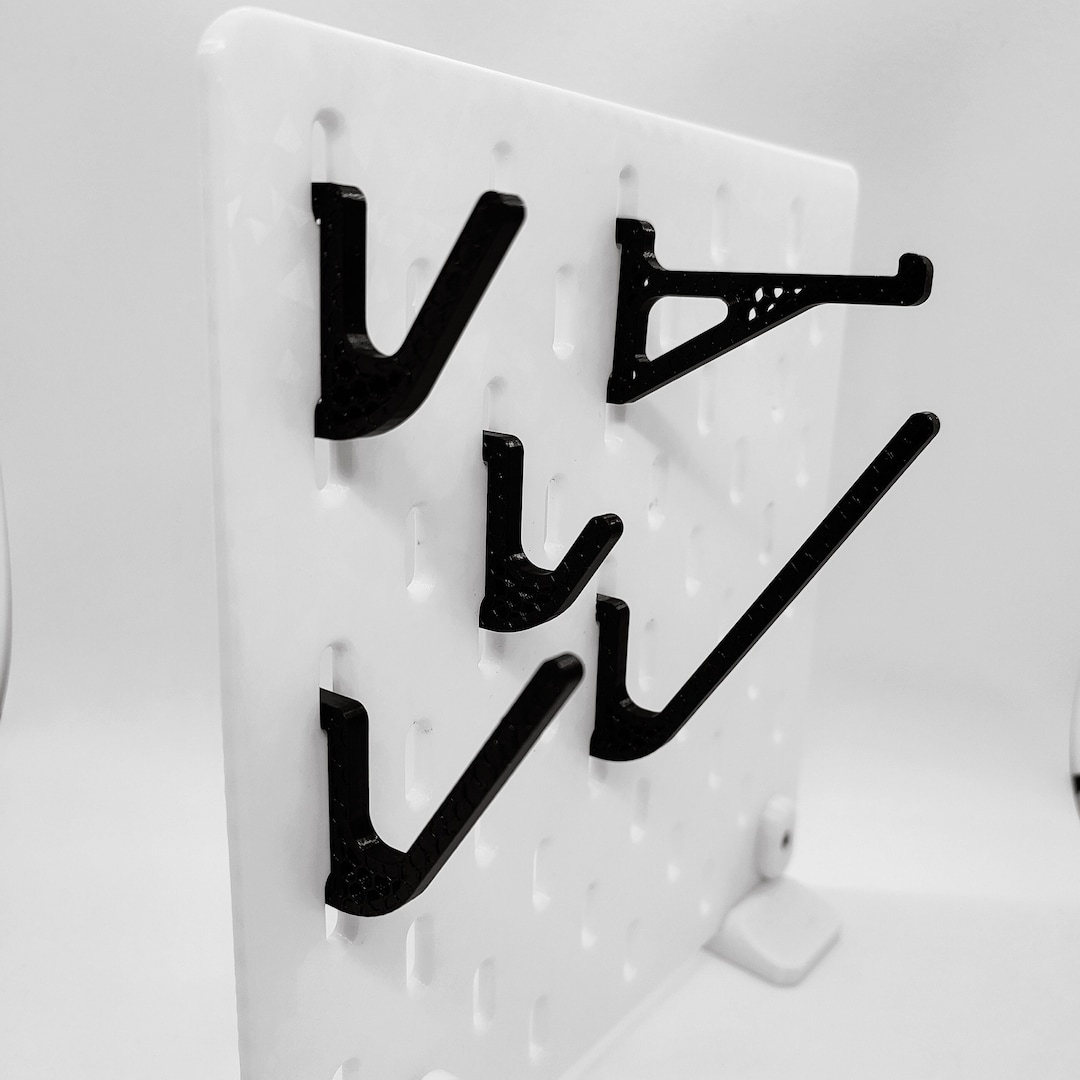 5x Pegboard Hook Kit IKEA Skadis Black or White Hex Honeycomb Crafts Office - Etsy