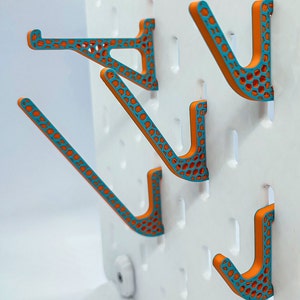 15x Pegboard Hook Kit IKEA Skadis Dual Colour Hex Honeycomb Crafts Office - Etsy