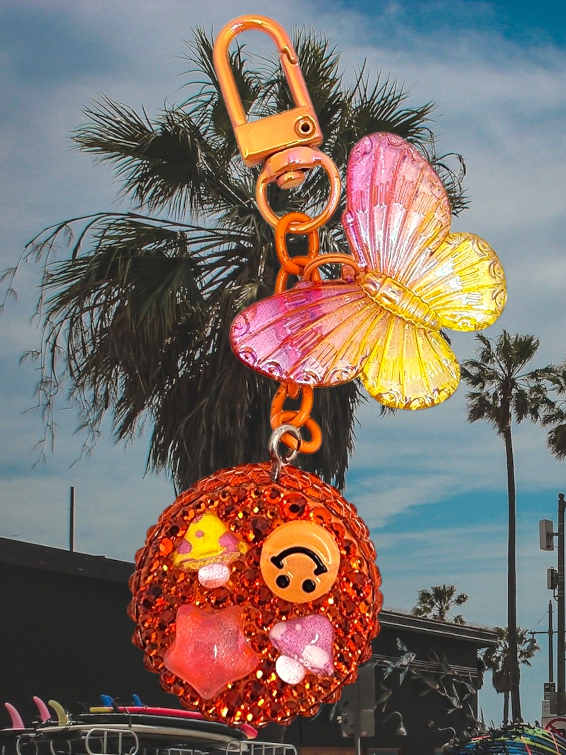 Trippy, Dude 30 Mm Luxury Mini Herb Grinder Keychain - Etsy