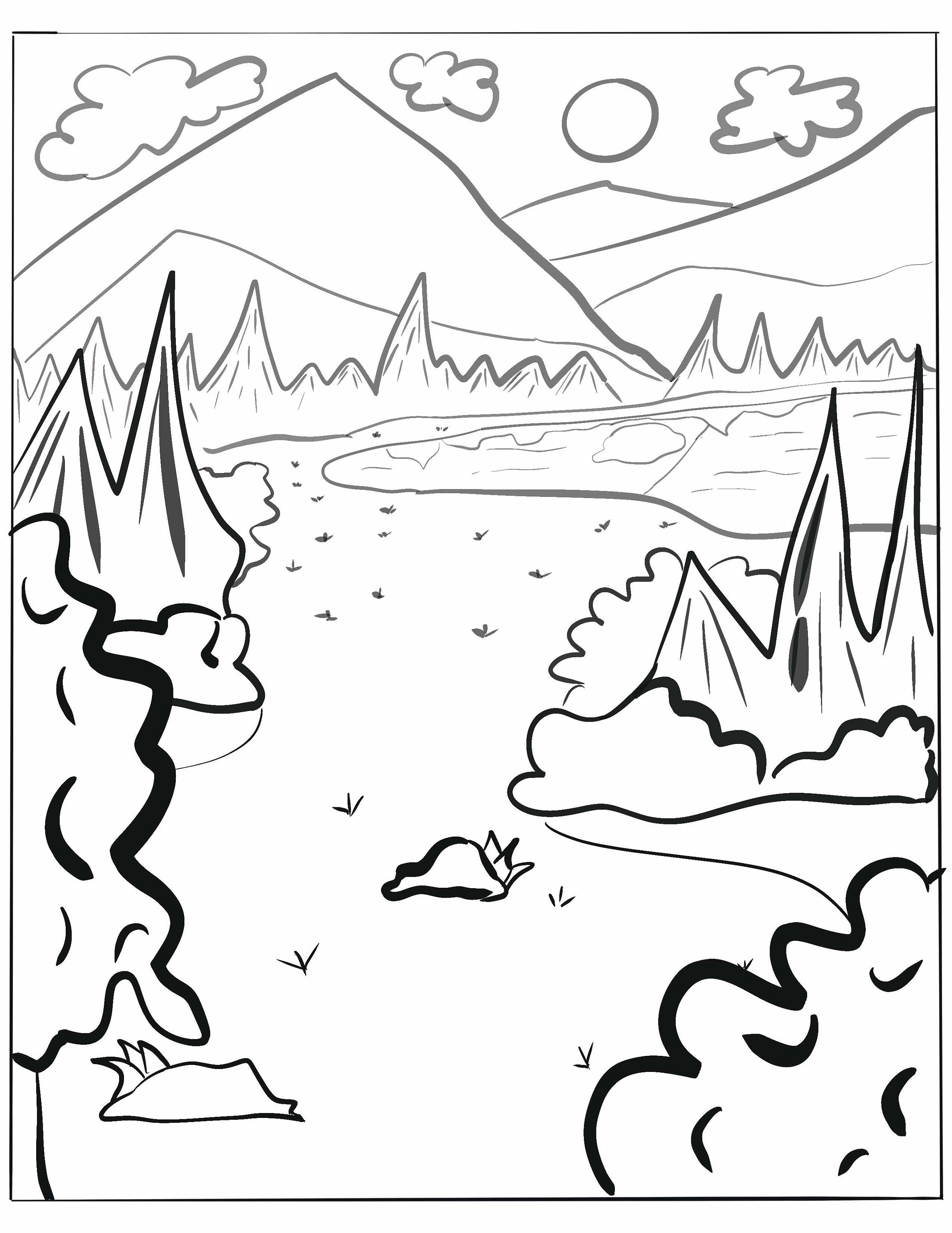 Printable Nature Coloring Pages for Kids Printable Coloring - Etsy