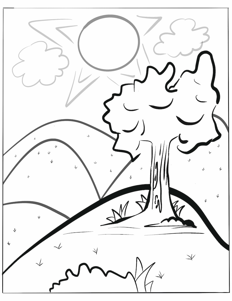 Printable Nature Coloring Pages for Kids Printable Coloring - Etsy