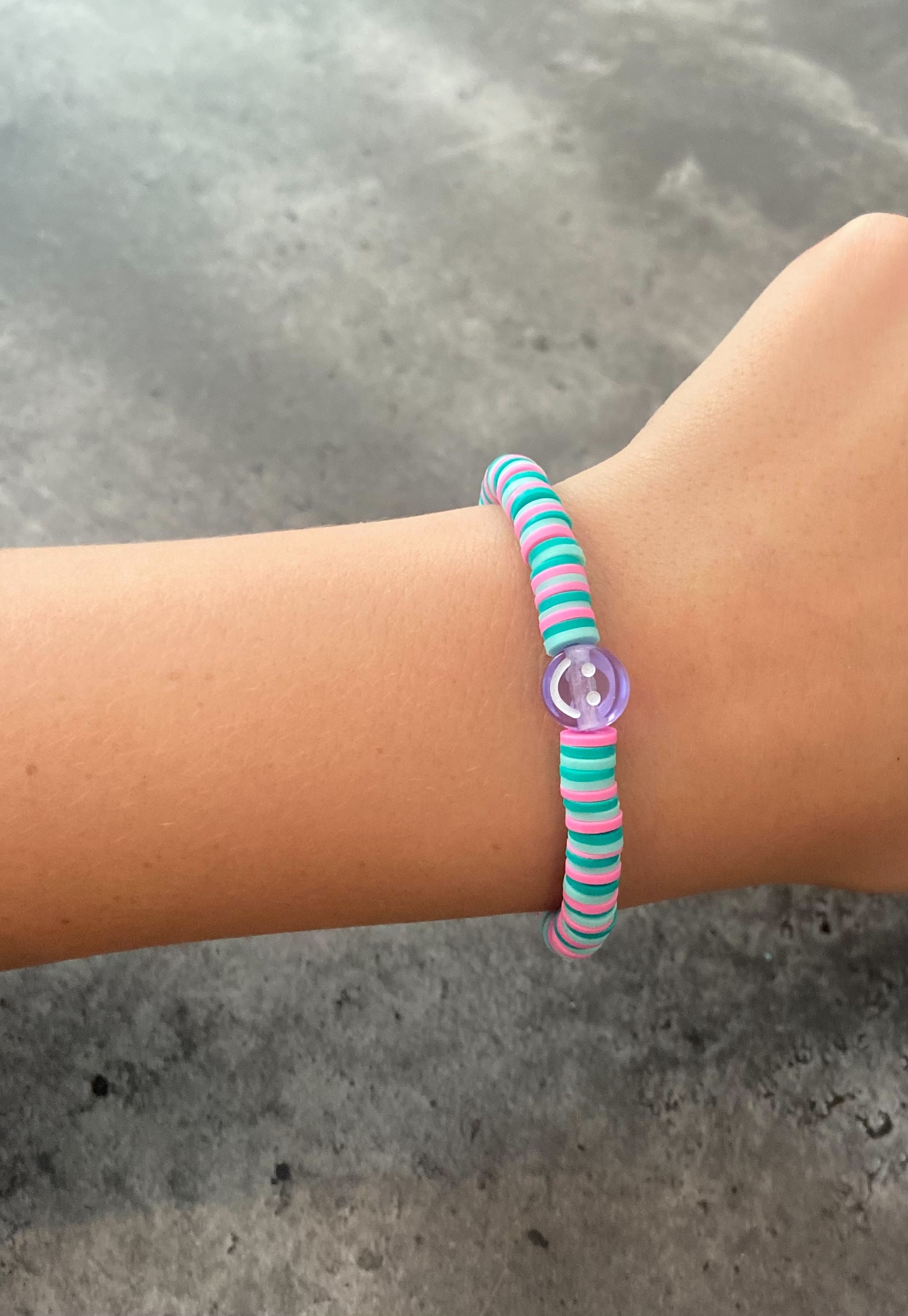 Clay Bead Bracelet| | Stretchy| Mermaid Tail - Etsy