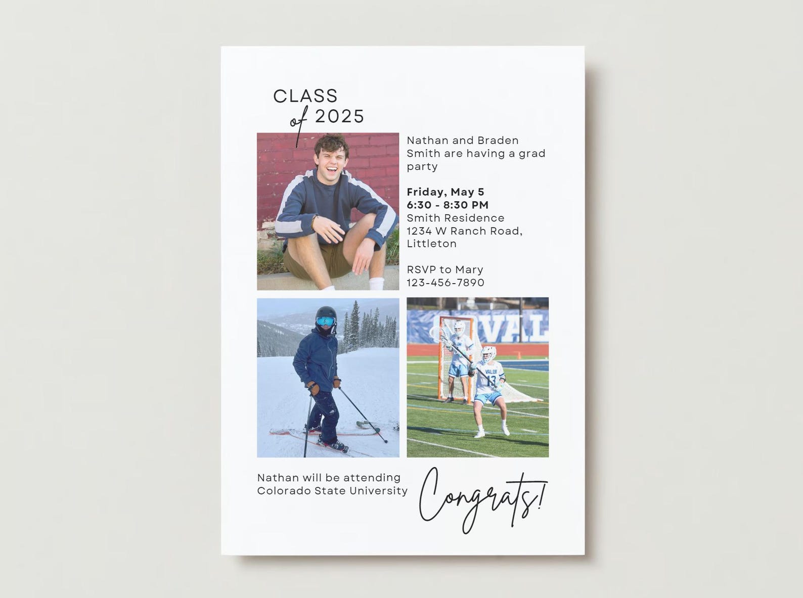 Clean Graduation Announcement Template - Etsy