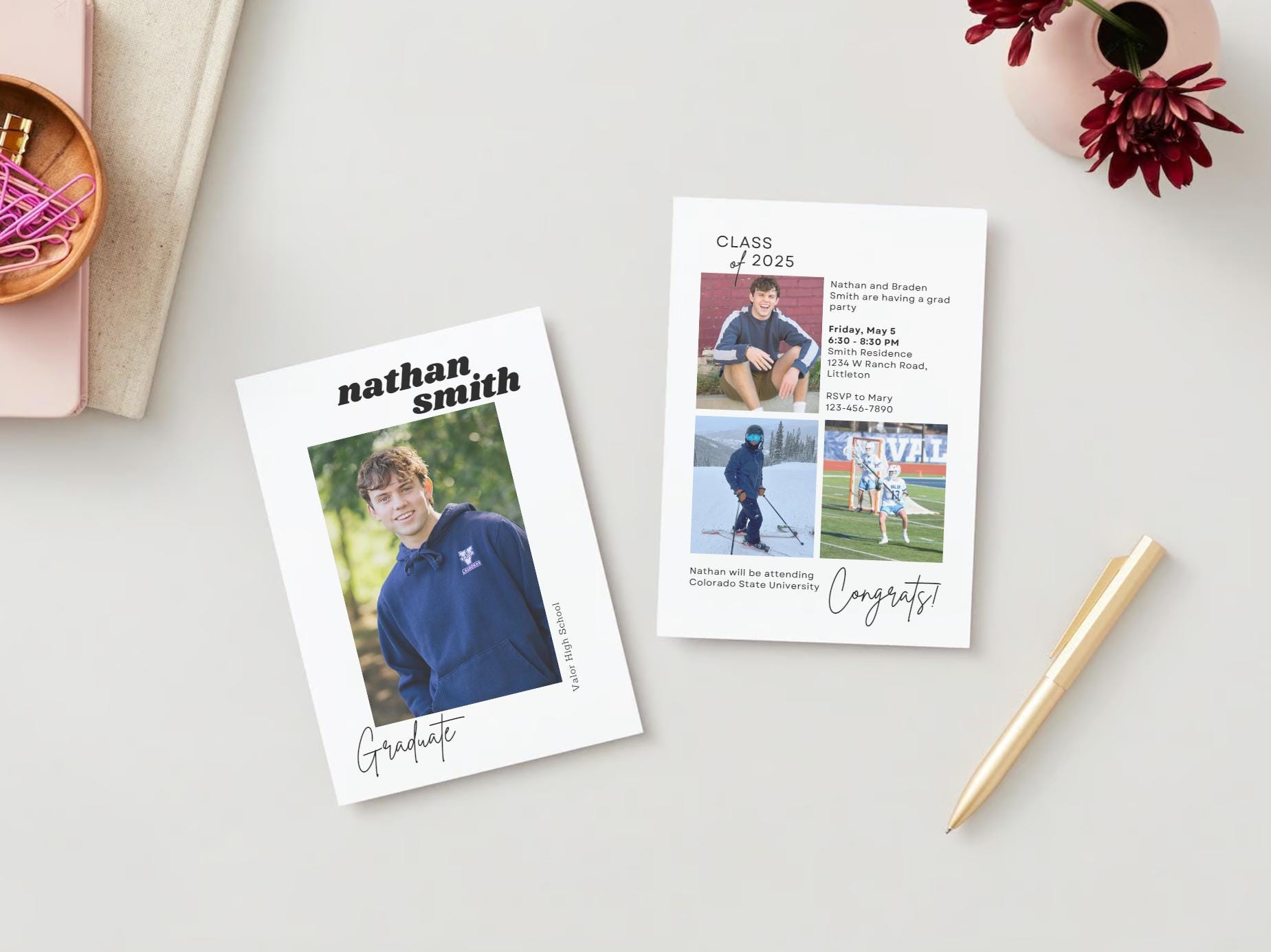 Clean Graduation Announcement Template - Etsy