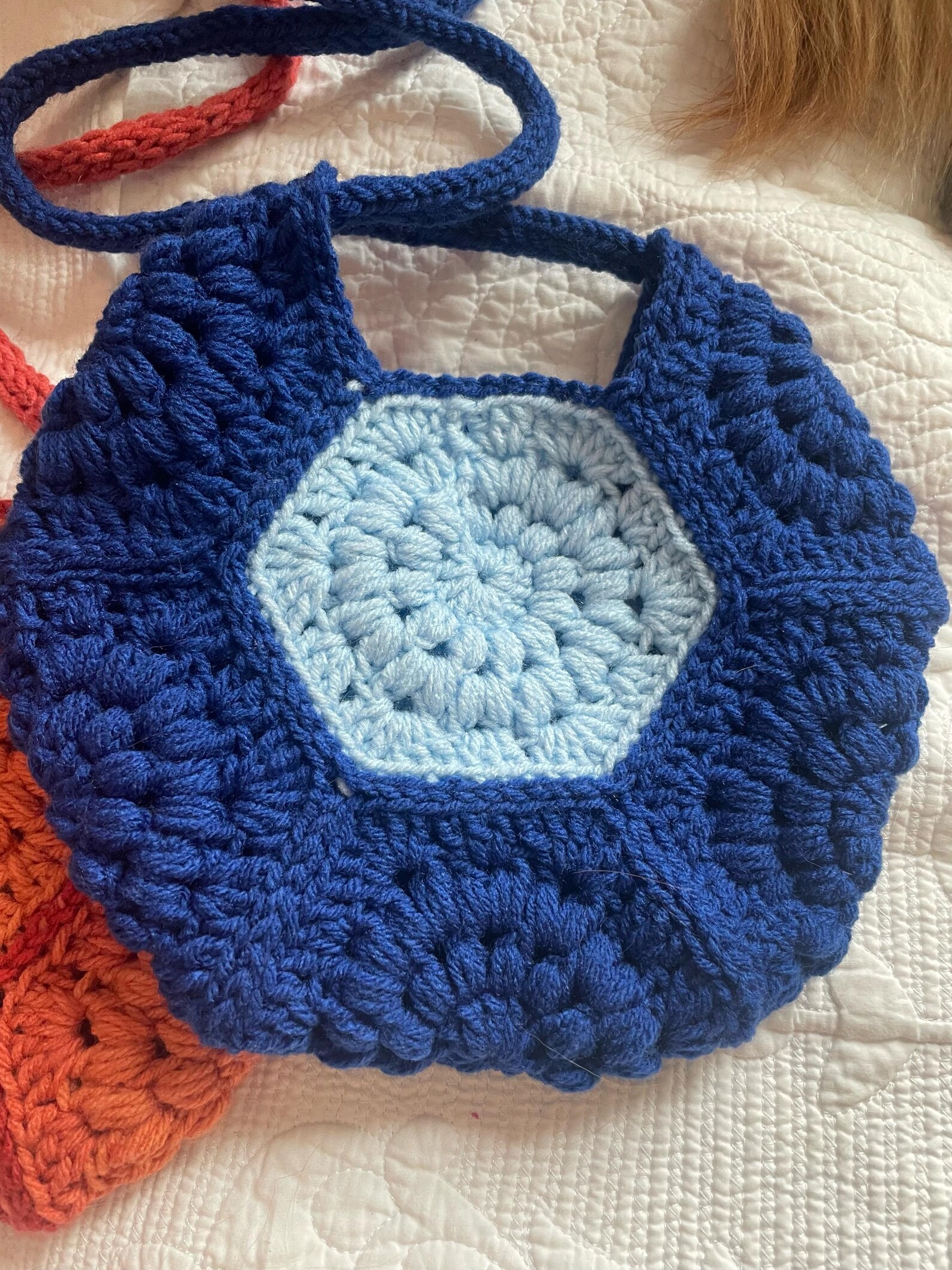 Chic Hexagon Granny Purse: Handmade Cross-body Bag - Etsy