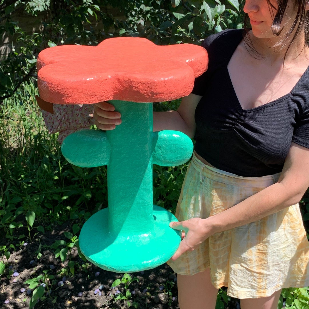 Flower Table, Handcrafted, Side Table Living Room Furniture Decoration ...