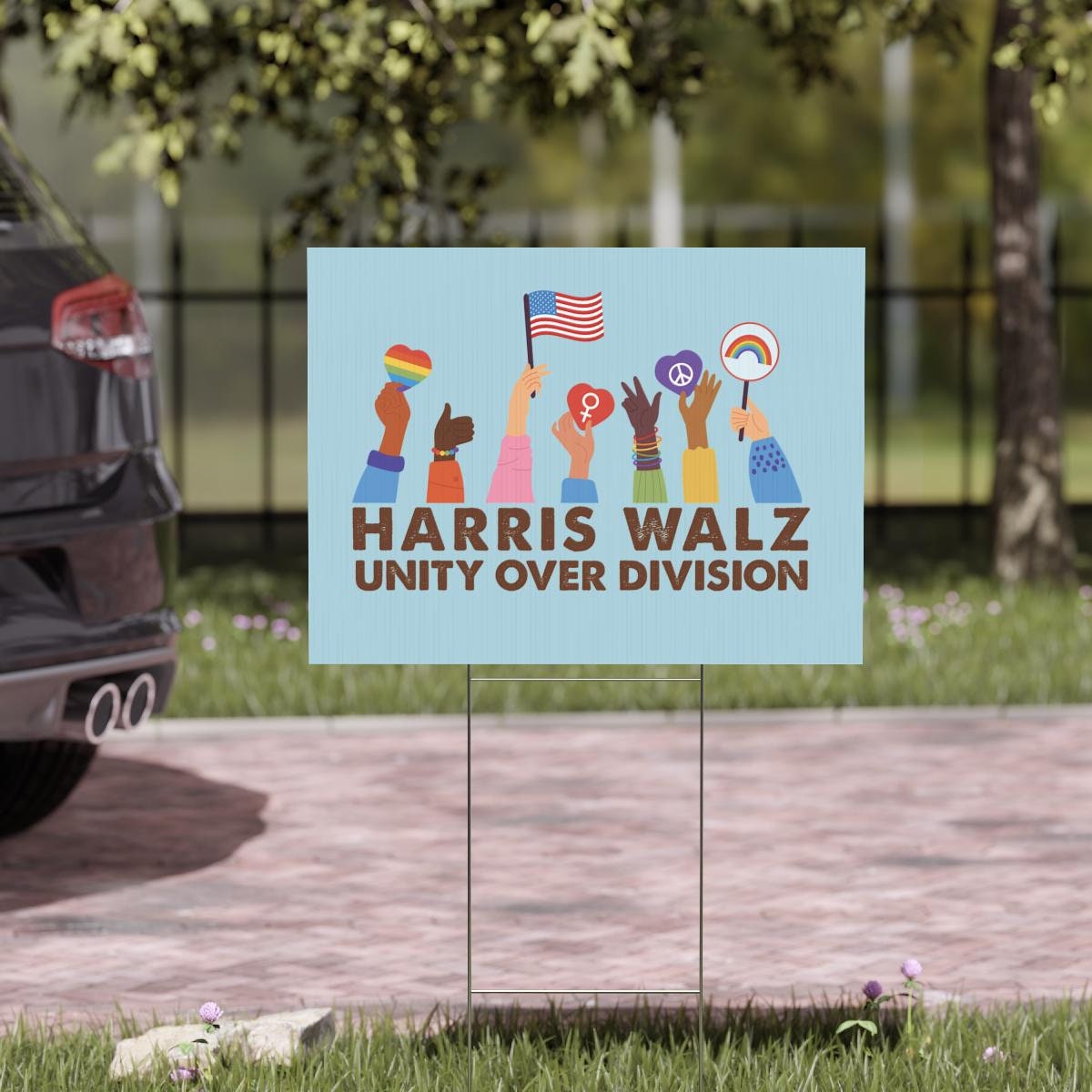 Kamala Harris Tim Walz for President Unity Over Division Political Yard ...