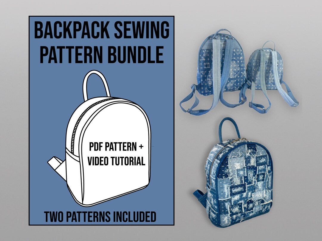 Designer Backpack Sewing Pattern Bundle for Beginners-experts PDF ...