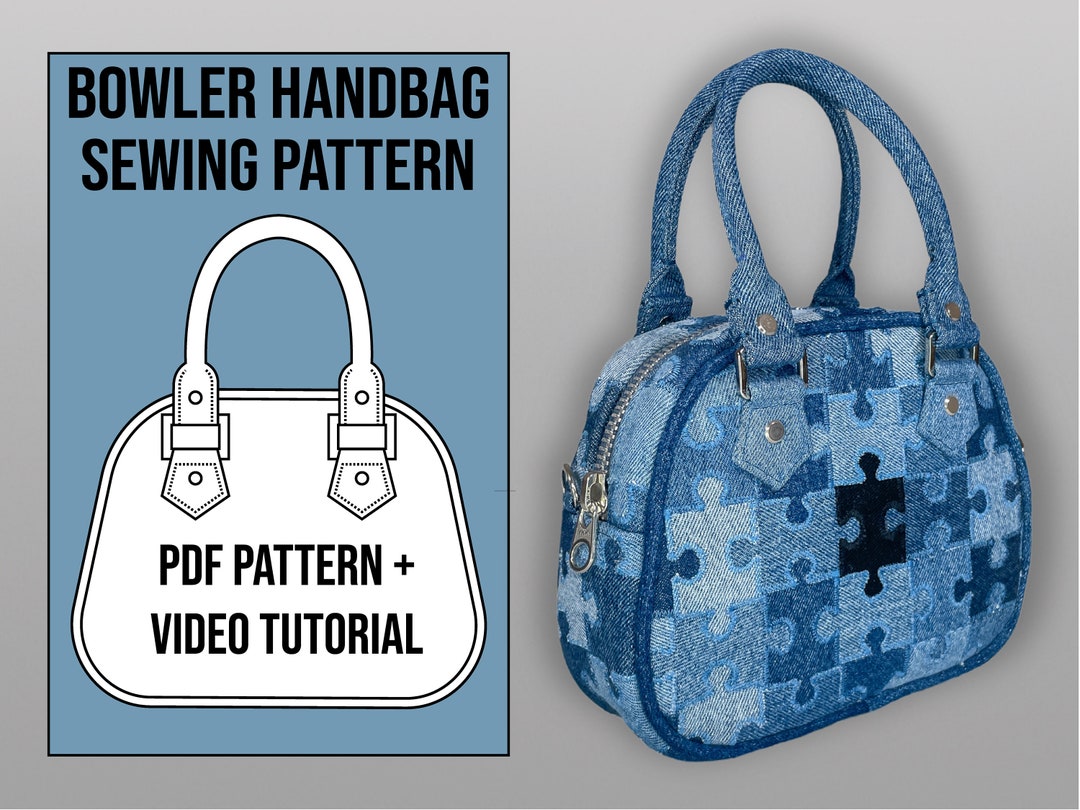 Bowler Handbag Sewing Pattern for Beginners-experts With PDF Pattern ...