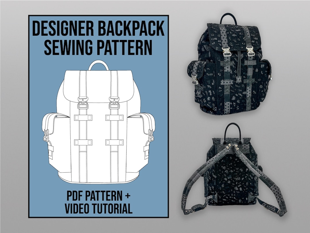 Designer Backpack Sewing Pattern for Intermediates-experts With PDF ...