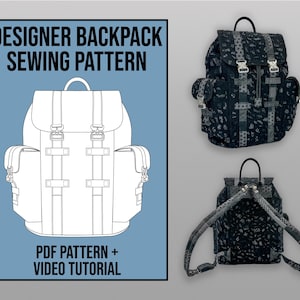 Designer Backpack Sewing Pattern for Intermediates-experts With PDF ...