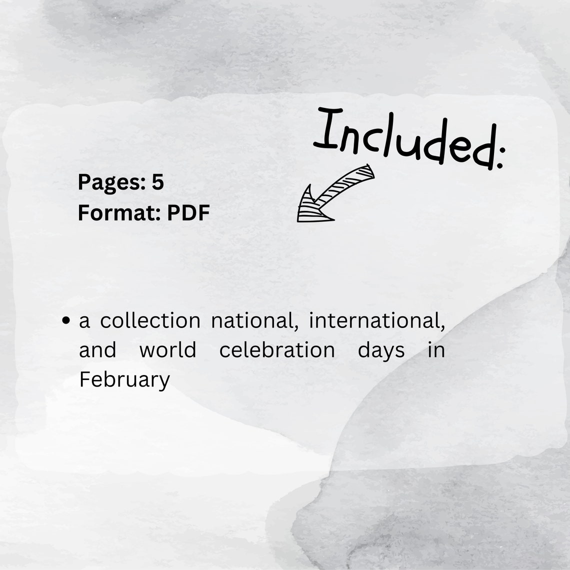 February National Days Flashcards and FREE Undated February - Etsy