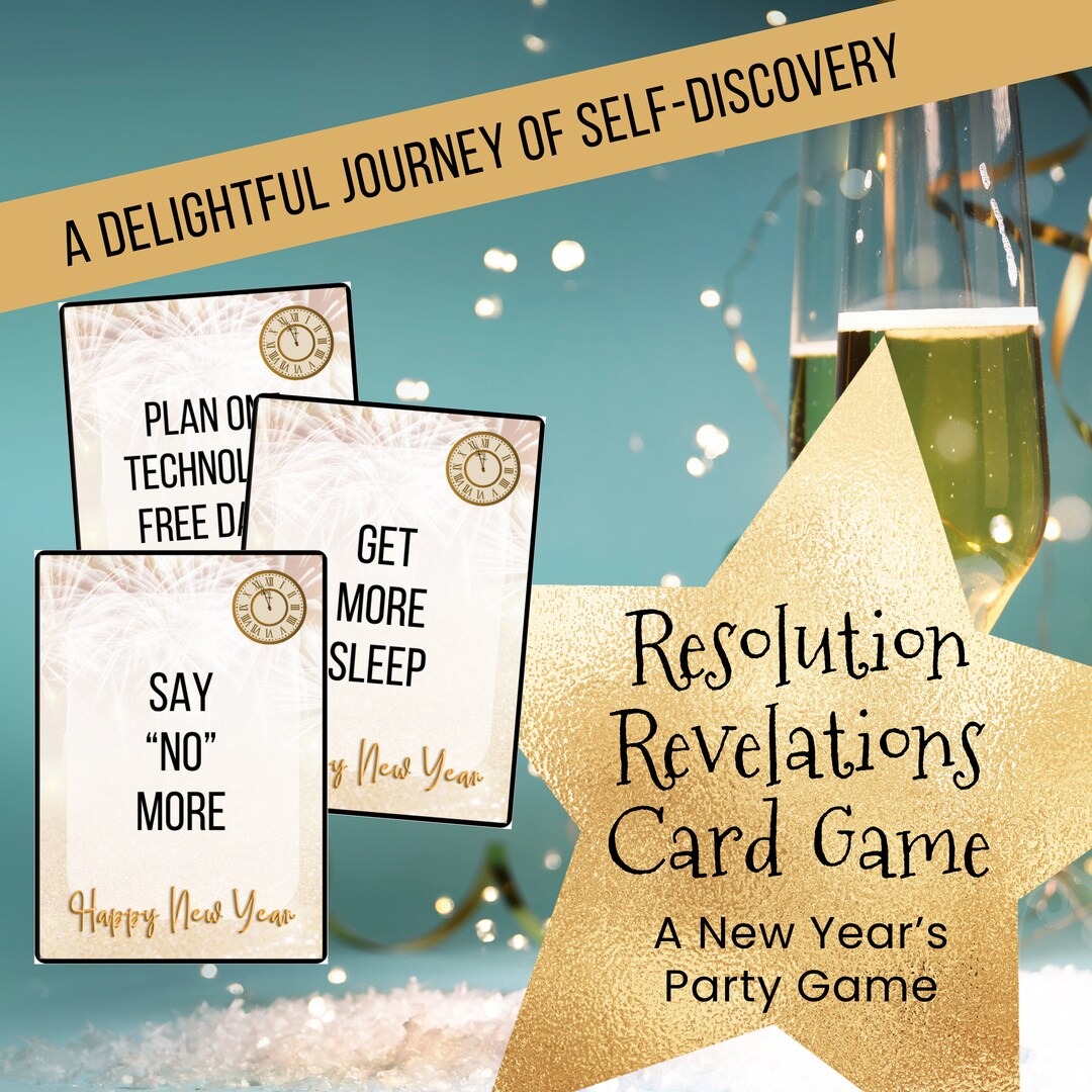 Resolution Revelations Card Game Printable DIY Activity for New Year's ...