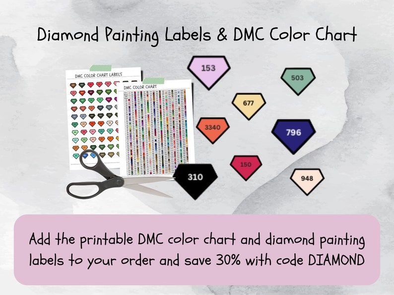 PINK Printable Diamond Painting Planner, Paint With Diamonds Organizer ...
