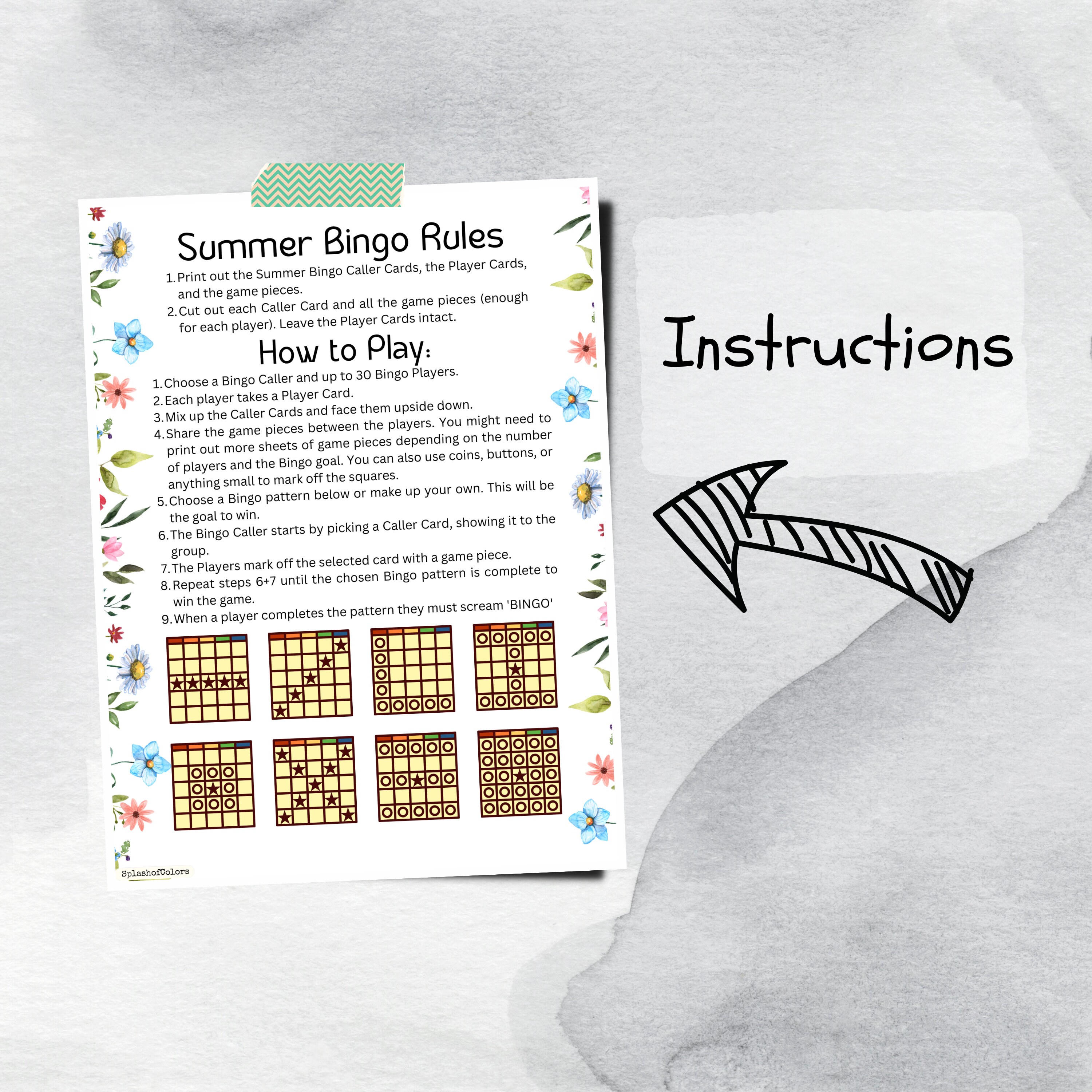 30 Unique Summer Bingo Cards Printable Fun for Family & Friends Easy ...