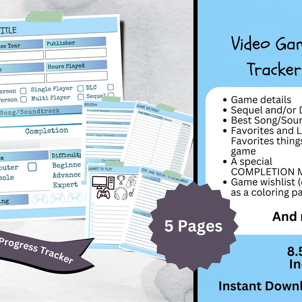 Gaming Printable - Etsy