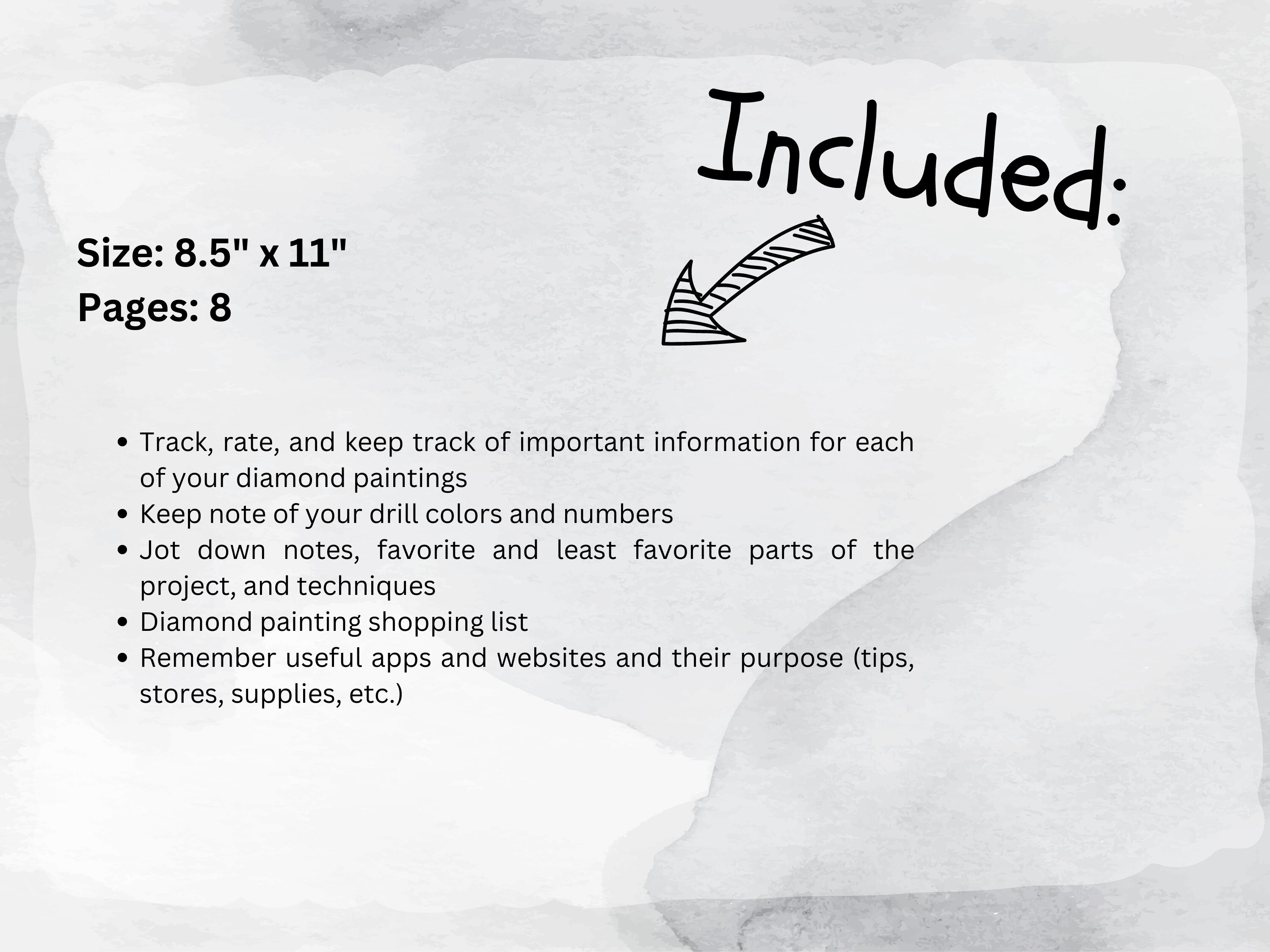 PINK Printable Diamond Painting Planner, Paint With Diamonds Organizer ...