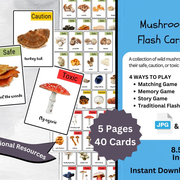 Fungi Identification Cards - Etsy