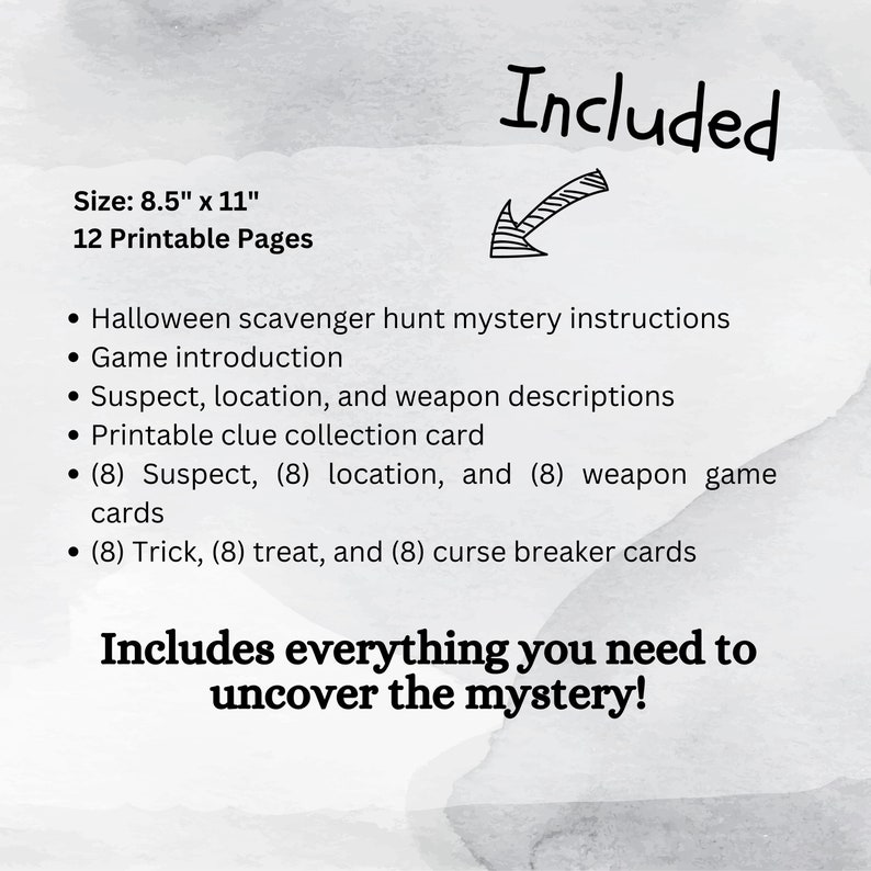 Halloween Murder Mystery Scavenger Hunt Printable Game for - Etsy