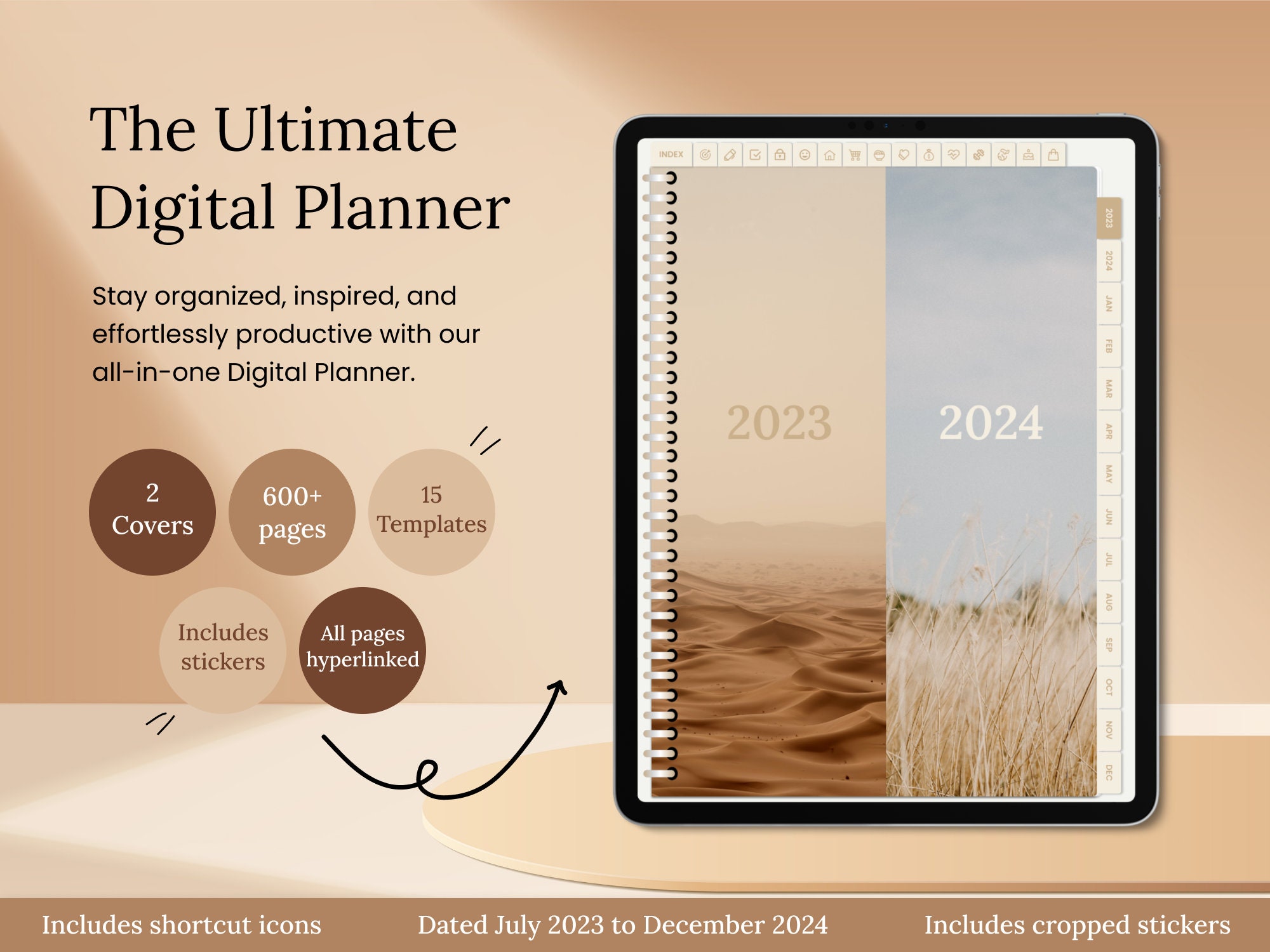 Digital Planner 2023 2024 Digital Goodnotes Dated Planner, All in One ...