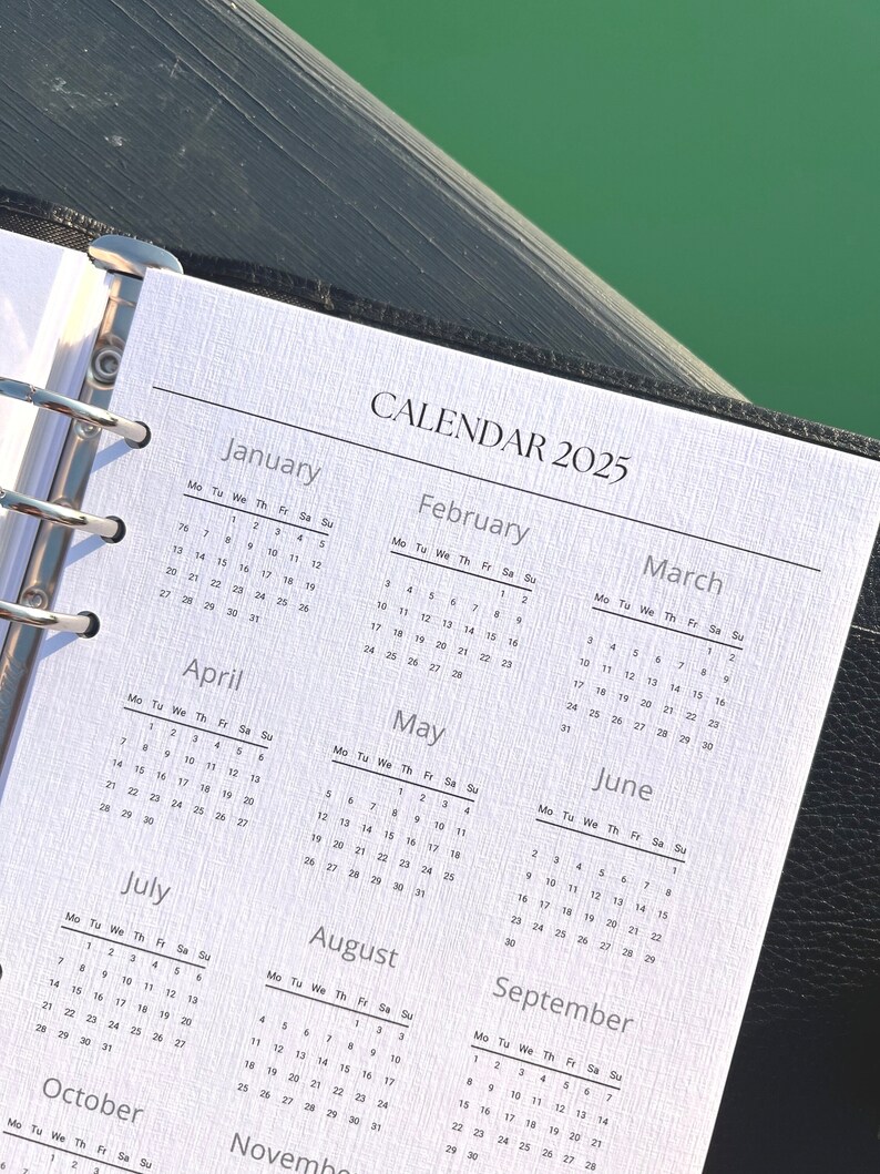 Dashboard I Planner Dashboard I A5 Rings I Planner Divider I 2025 I ...