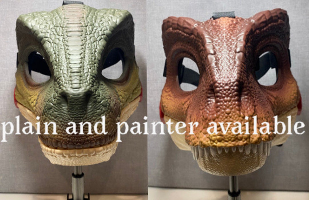 Plain or Painted Dinomask Fursuit White Dinosaurs Mask - Etsy