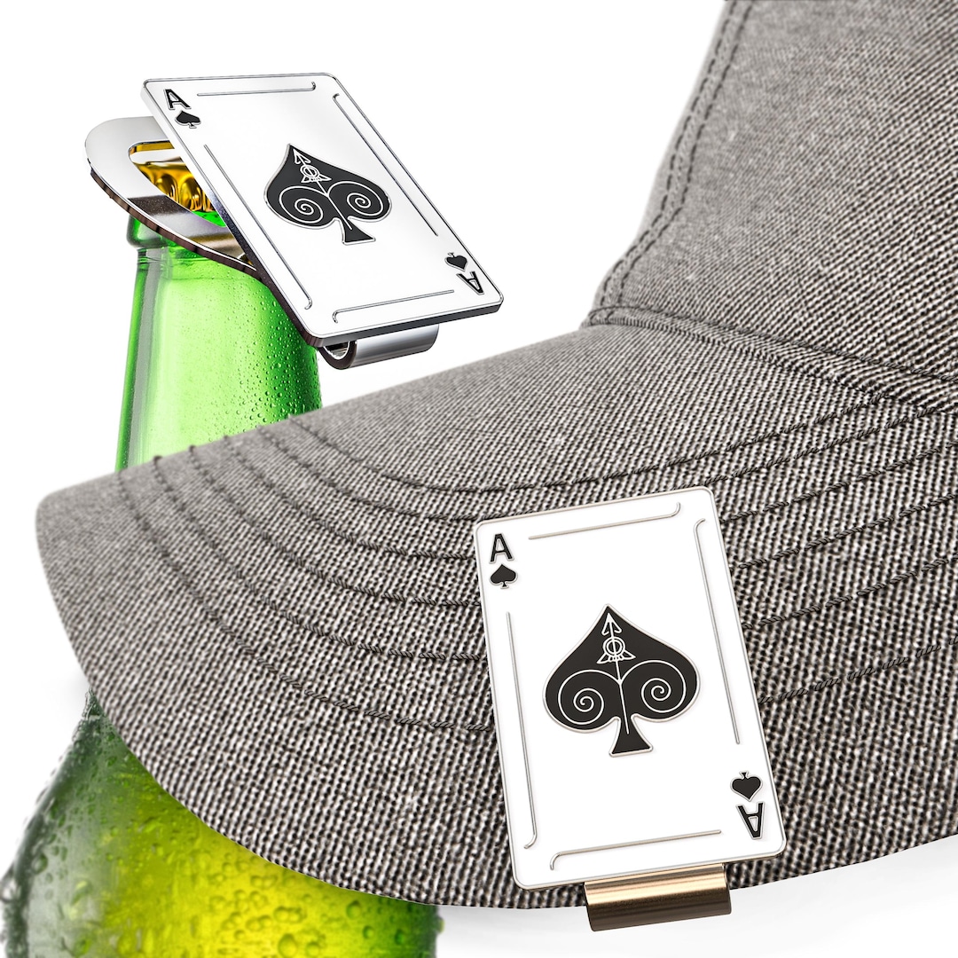 Ace of Spades Hat Clip Bottle Opener - Cool Design for Gamblers & Poker ...